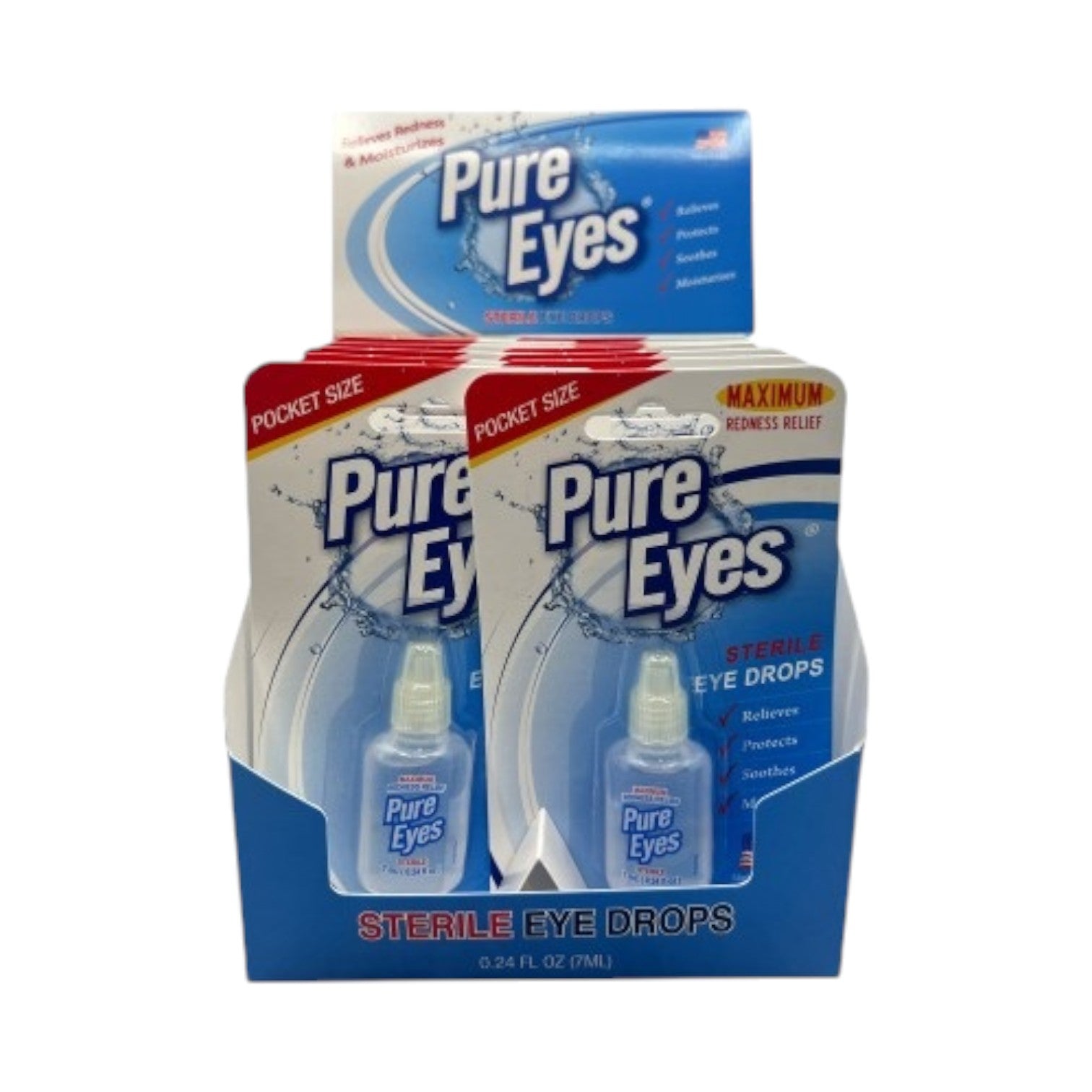 Pure Eyes Redness Relief Eye Drops – 0.24 fl oz (12 Bottles) – Reval ...