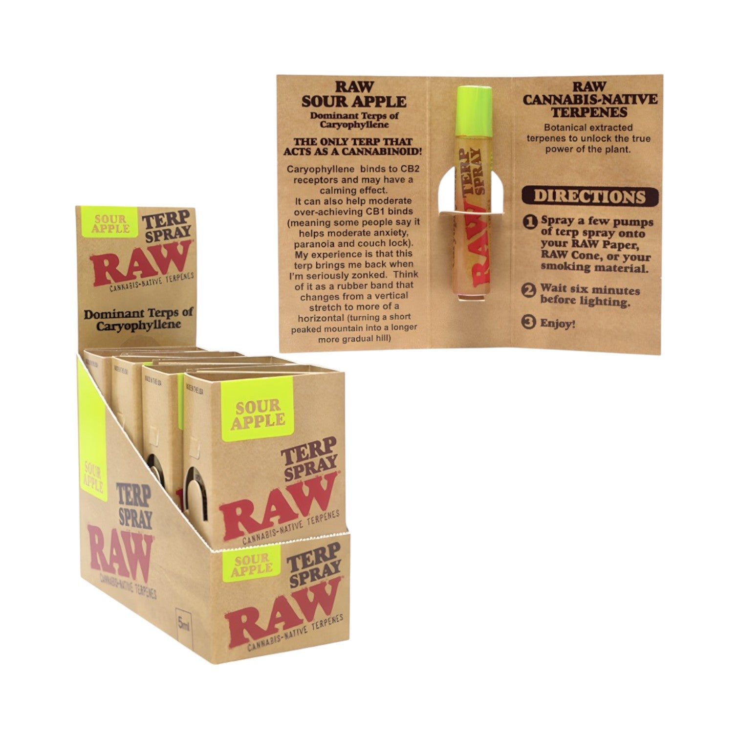 Terpene Spray – RAW Terp Spray 5ml, 8 Count Display – Reval Distributor